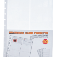 ซองรีฟิลล์ แฟ้มเก็บนามบัตร Bindermax W4098R (10 แผ่น/แพ็ค)